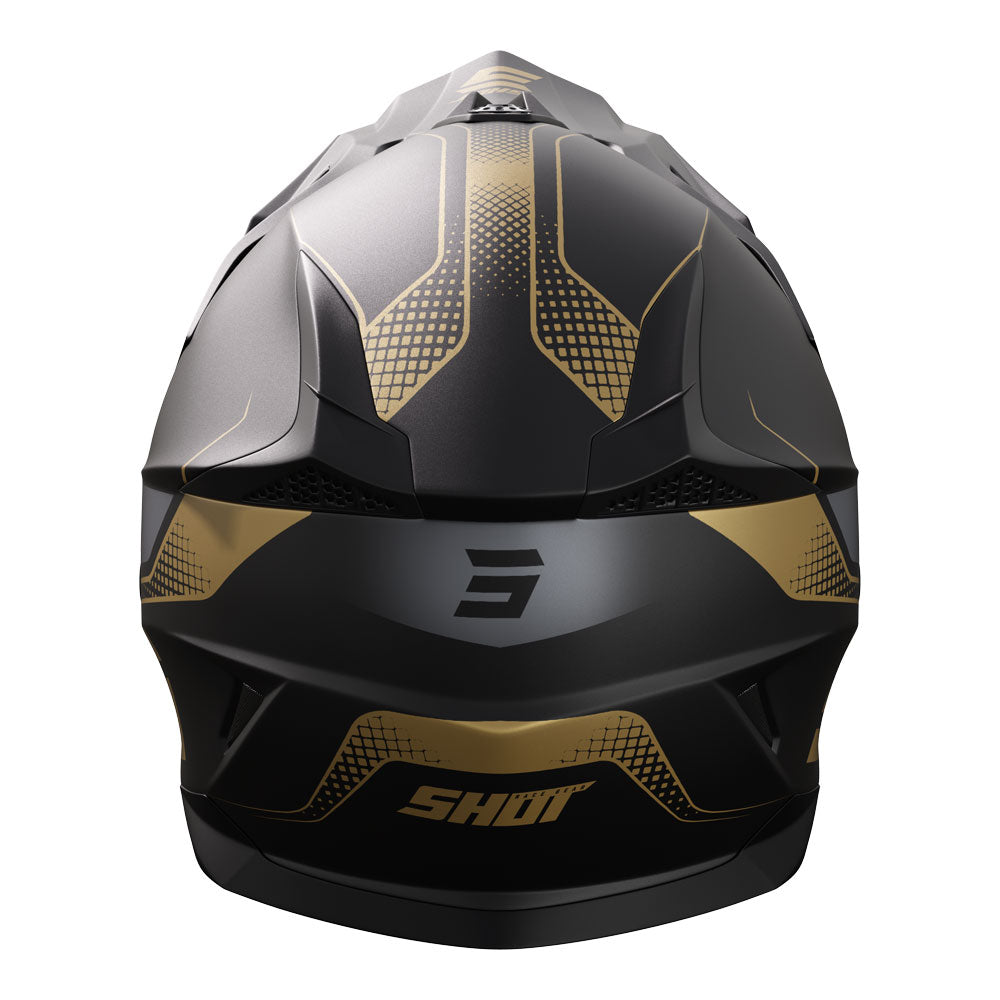 Shot Pulse Helmet Edge Matt Black/Gold – Everest Motorcycles