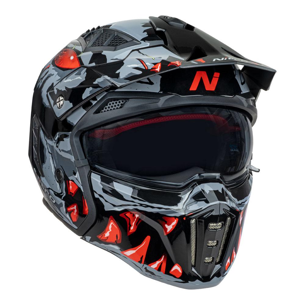 NITRO NZ302 TOXIC GREY/RED – Everest Motorcycles