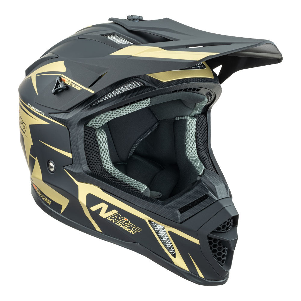 Nitro MX760 Satin Black/gold | Everest Motorcycles